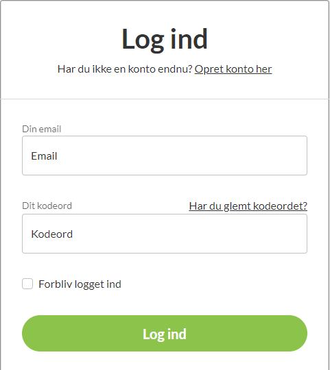 Sådan får du dit login